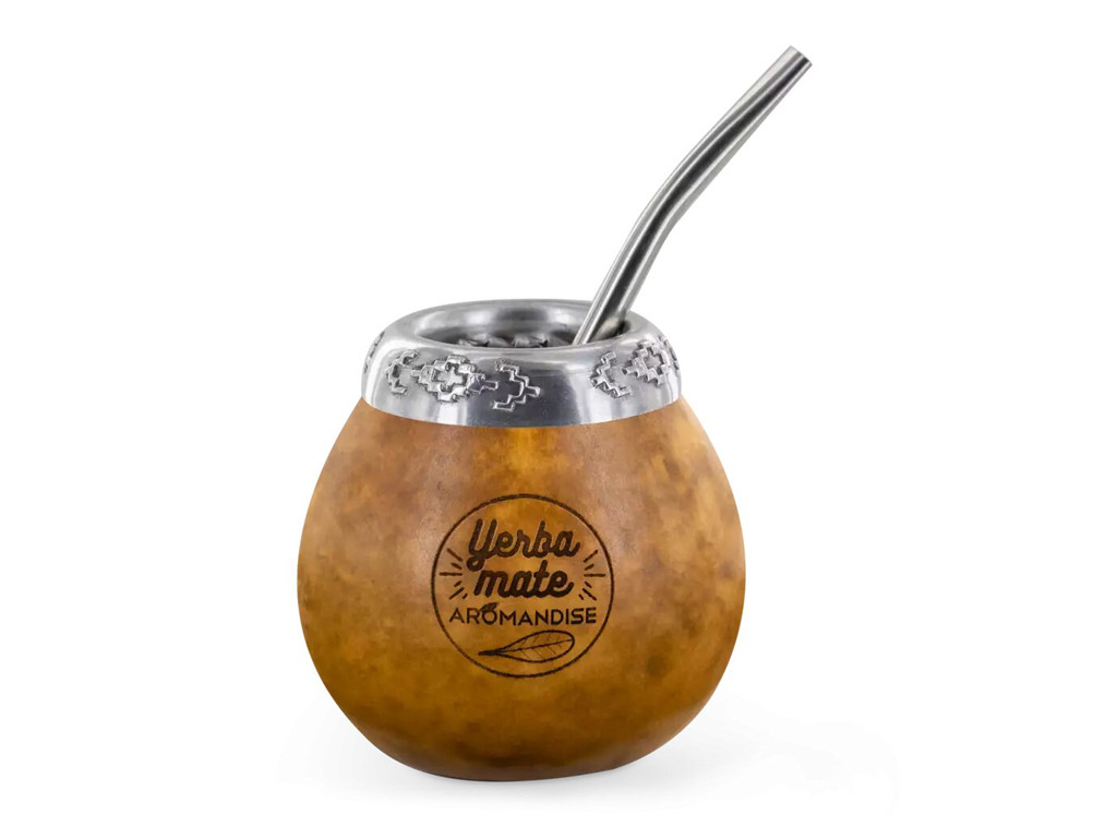 Calebasse et bombilla pour maté 200 ml - Tisanes et thés | Boutique Yoga